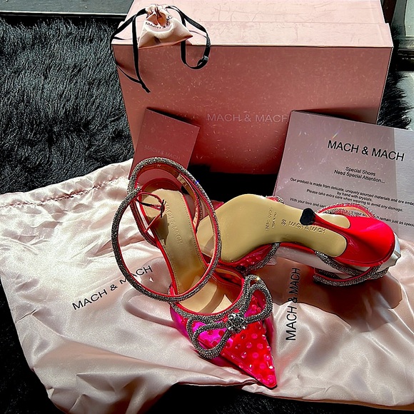 MACH & MACH | Shoes | Stunning Brand New Mach Mach Crystal Pink Double ...